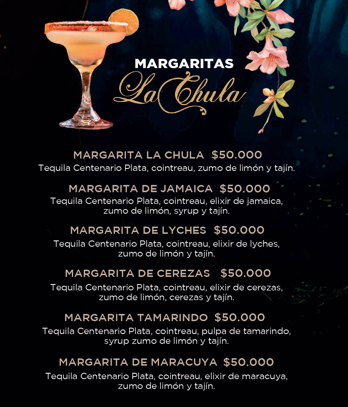 Carta La Chula Zona T - La Chula